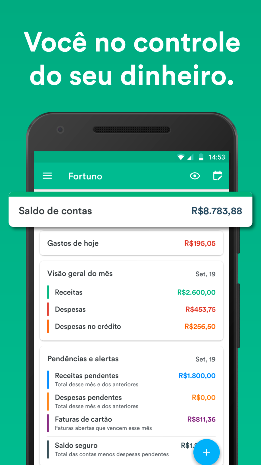 Controle financeiro pessoal e orçamentos